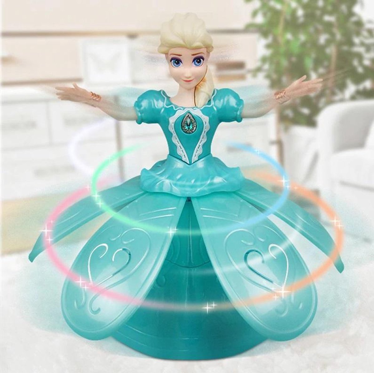 Girls' Interactive Dance Doll Light Music Magical ABS Plastic Toy