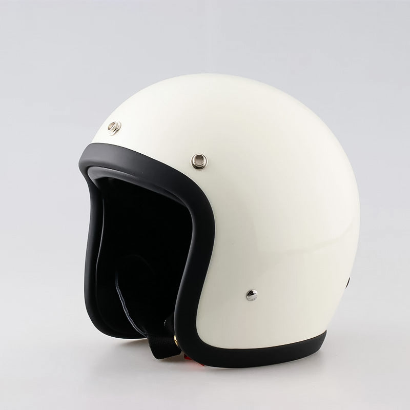 Men’s Vintage Open-Face Motorcycle Helmet – Low-Profile Fibreglass Des ...