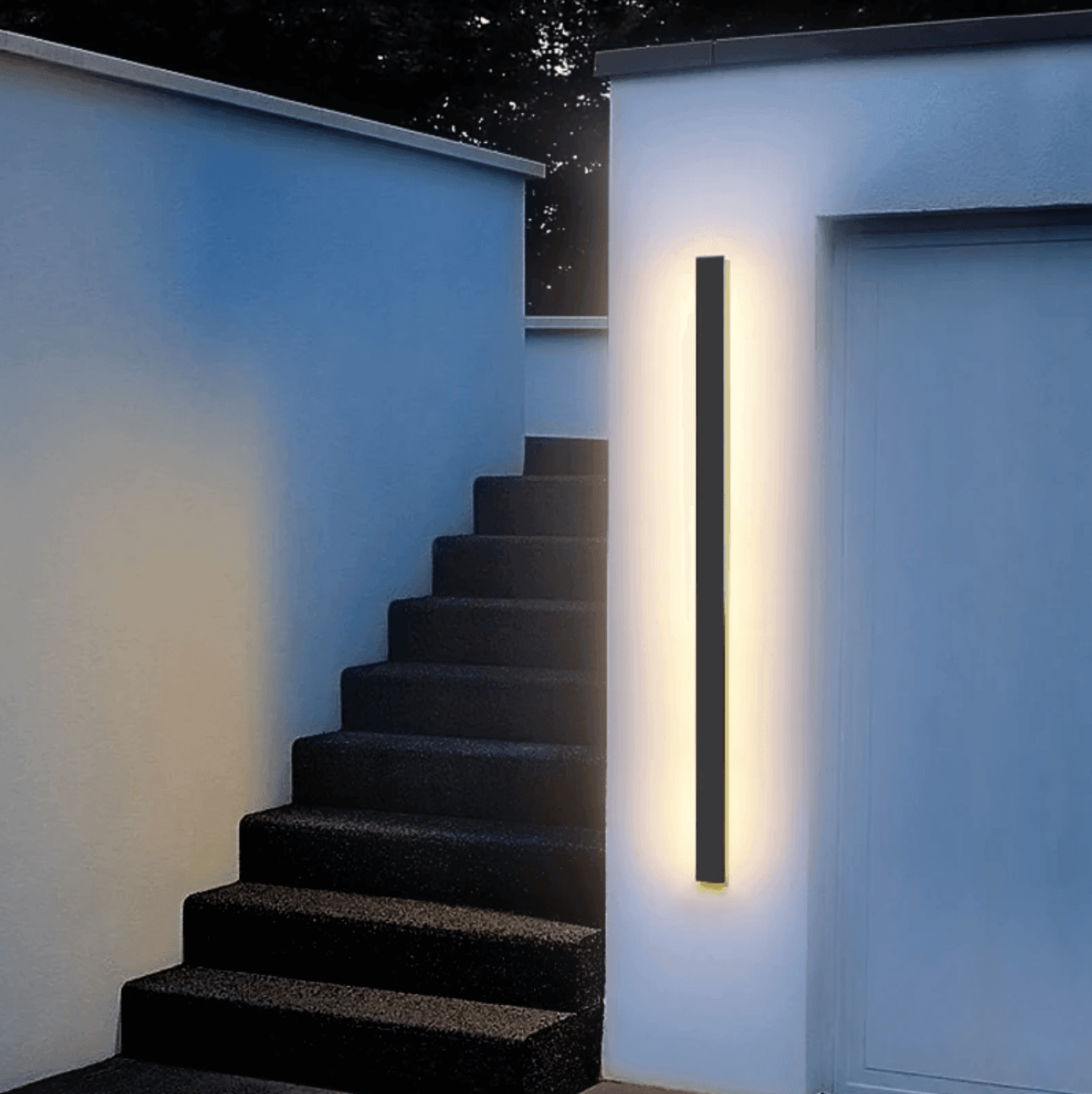 Sleek Vertical LED Wall Light – Weatherproof Outdoor Elegance